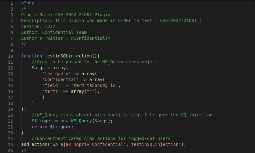 Detailed Static/Dynamic Analysis For (CVE-2022-21661) :: Confidential Team — UnKn0wn